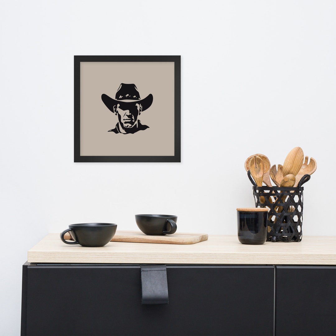 Rustic Western Cowboy Framed Wall Art Vintage Rodeo Home Decor - Etsy