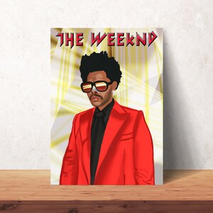 The Weeknd Fan Art Poster | Blinding Lights Portrait | Digital Download ...