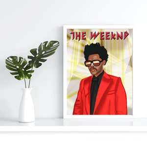 The Weeknd Fan Art Poster | Blinding Lights Portrait | Digital Download ...
