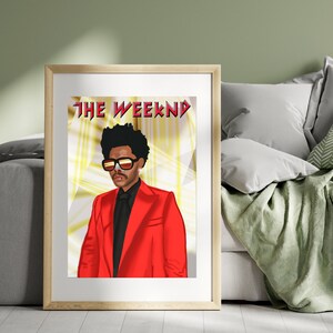 The Weeknd Fan Art Poster | Blinding Lights Portrait | Digital Download ...