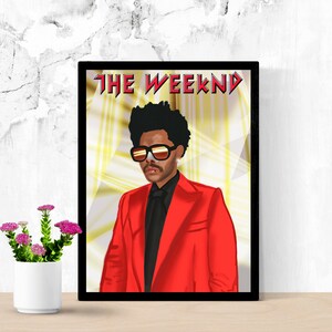 The Weeknd Fan Art Poster | Blinding Lights Portrait | Digital Download ...