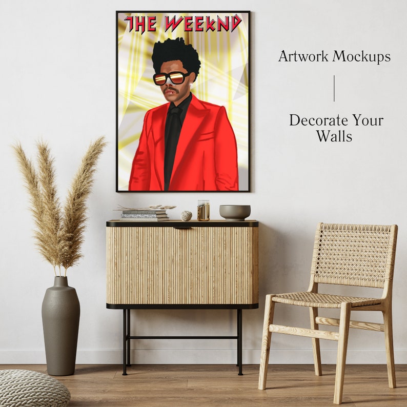 The Weeknd Fan Art Poster | Blinding Lights Portrait | Digital Download ...