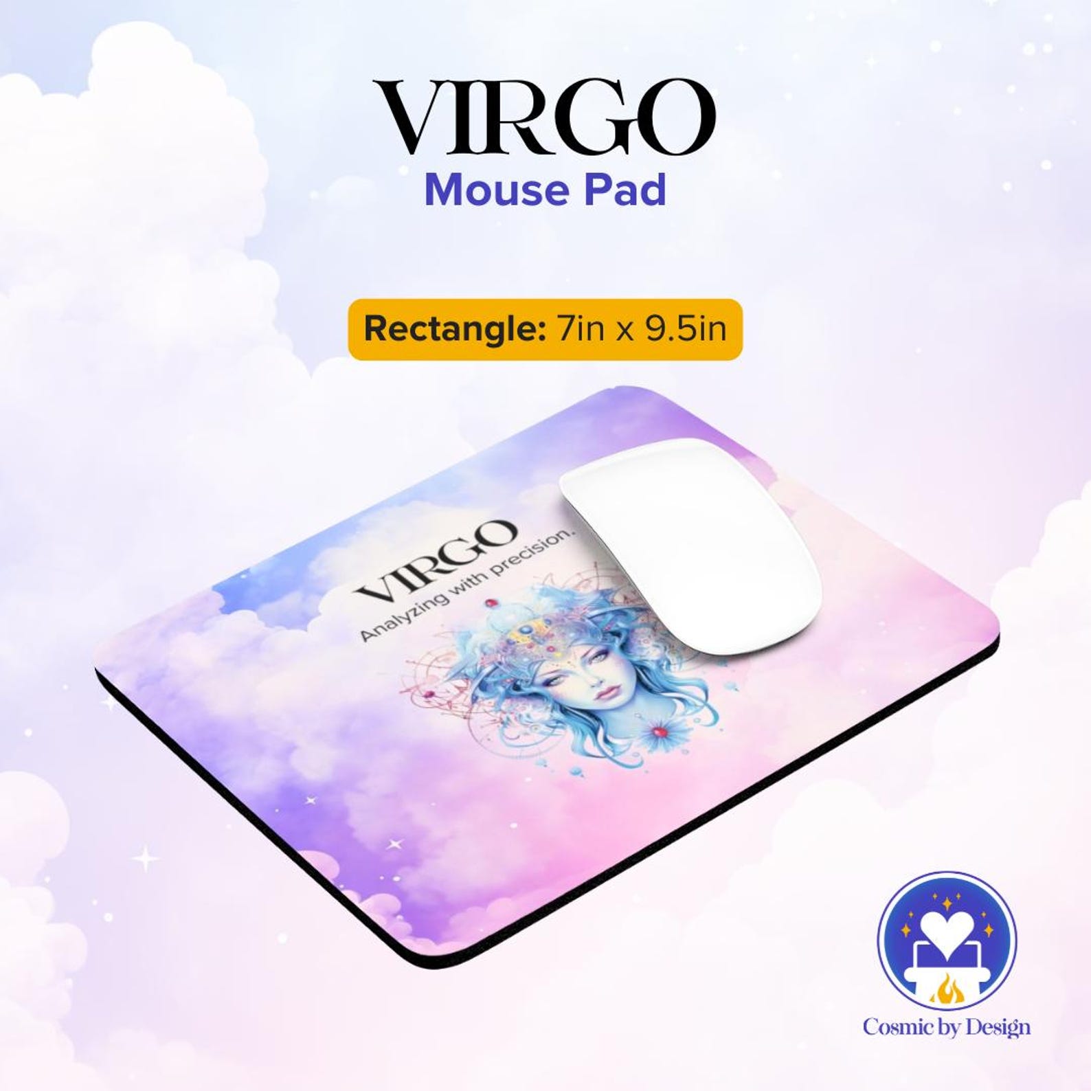Virgo Zodiac Mouse Pad | Cosmic | Office Desk | Office Accessories ...
