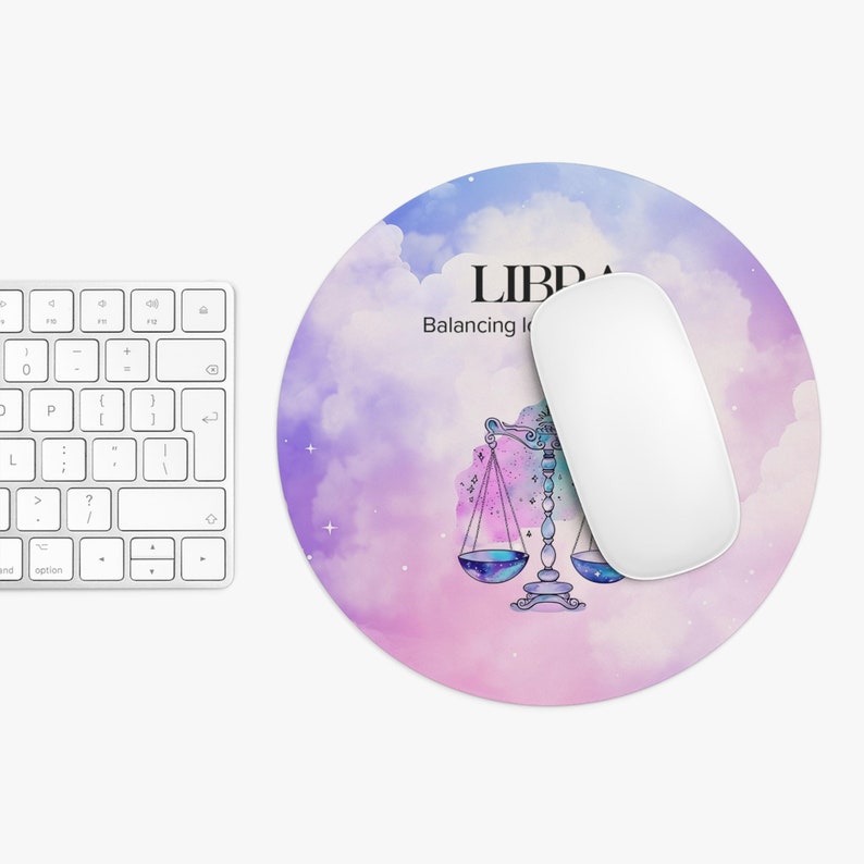 Libra Zodiac Mouse Pad: Cosmic Office Desk Accessory - Etsy