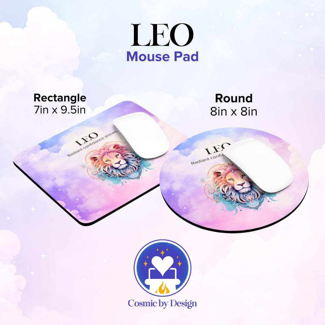 Leo Zodiac Mouse Pad | Cosmic | Office Desk | Office Accessories ...