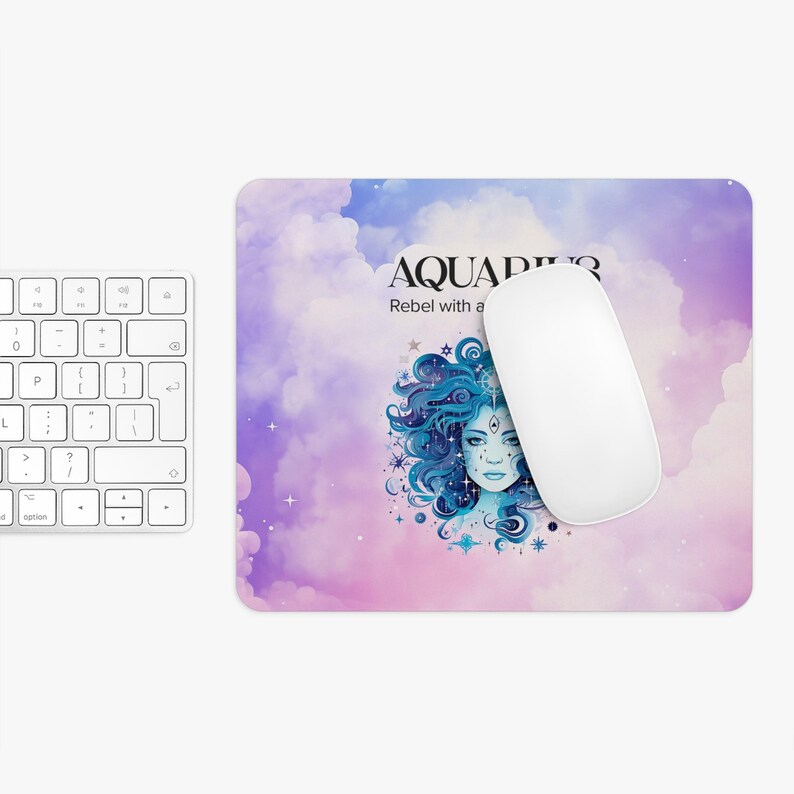 Aquarius Zodiac | Mouse Pad | Cosmic | Office Desk | Office Accessories ...