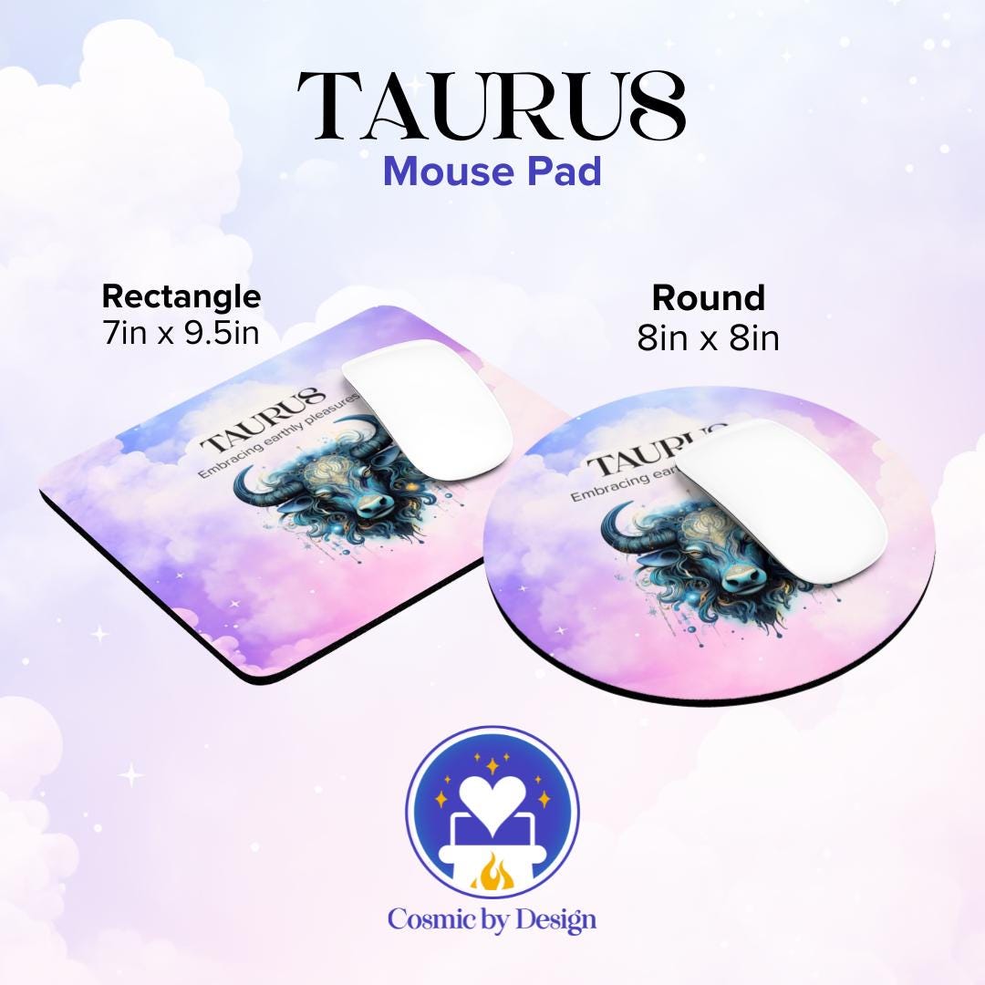 Taurus Zodiac Mouse Pad | Cosmic | Office Desk | Office Accessories ...