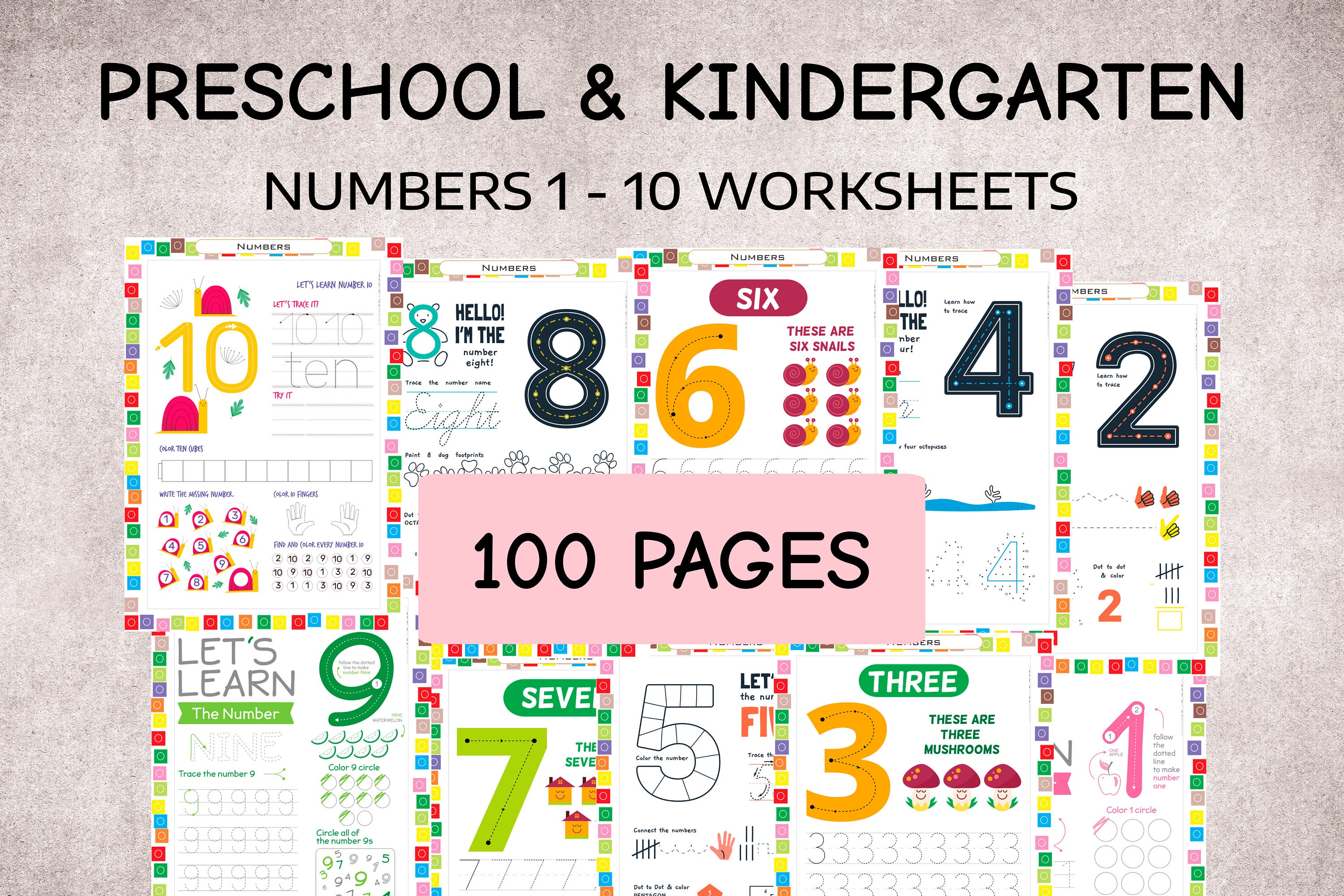 Printables Preschool Curriculum Learning Numbers Activity - Etsy