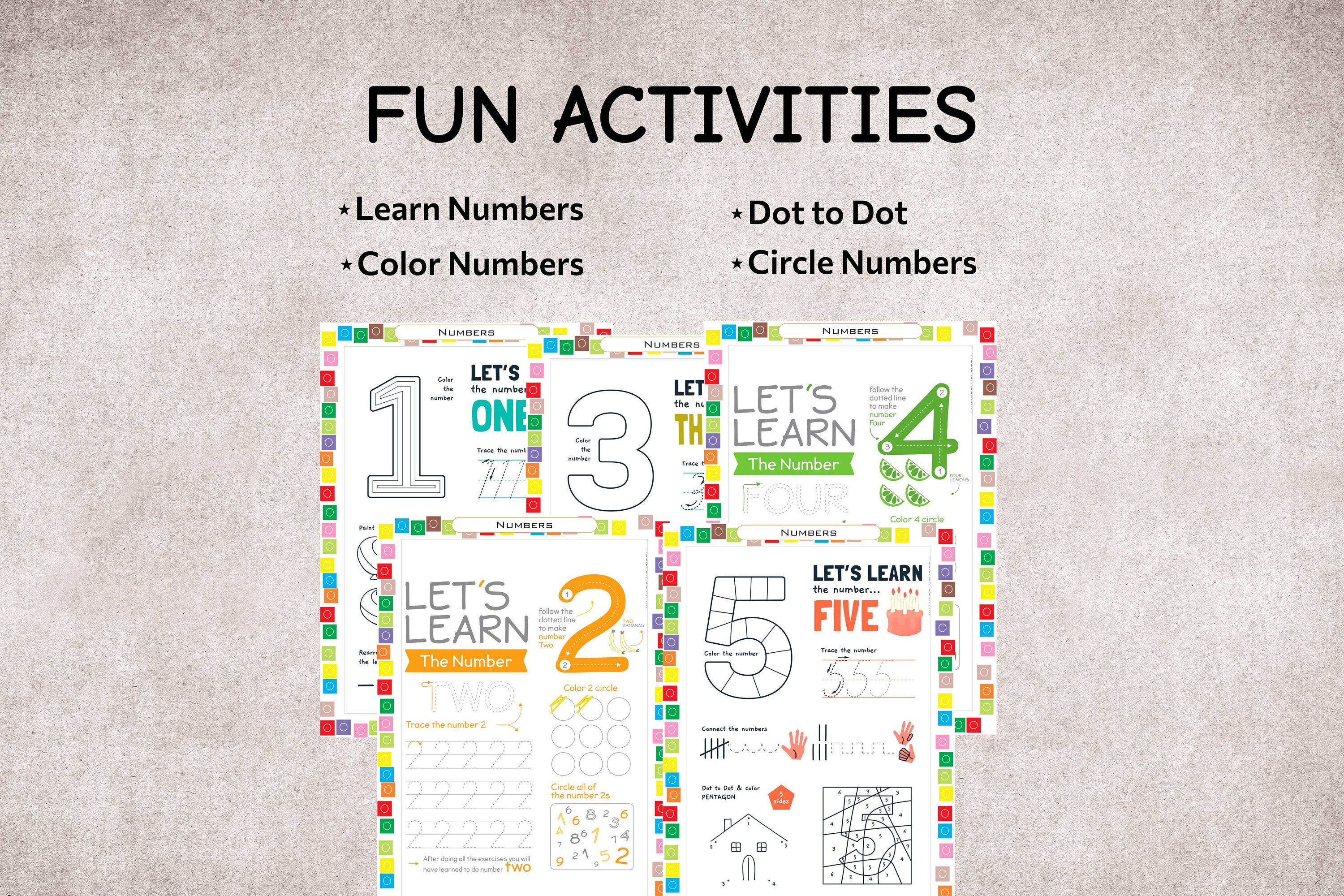 Printables Preschool Curriculum Learning Numbers Activity Workbook Dot ...