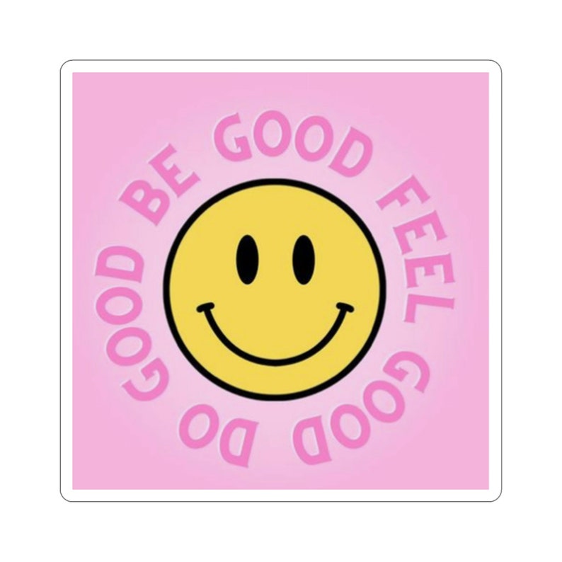 Preppy Pink Smiley Face Kiss-cut Stickers - Etsy