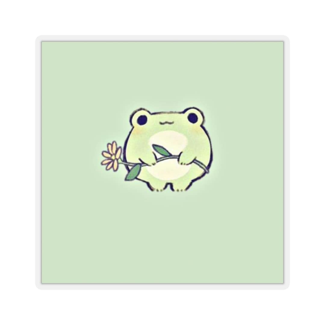 Cute, Preppy, Aesthetic Green Frog Kiss-cut Stickers - Etsy