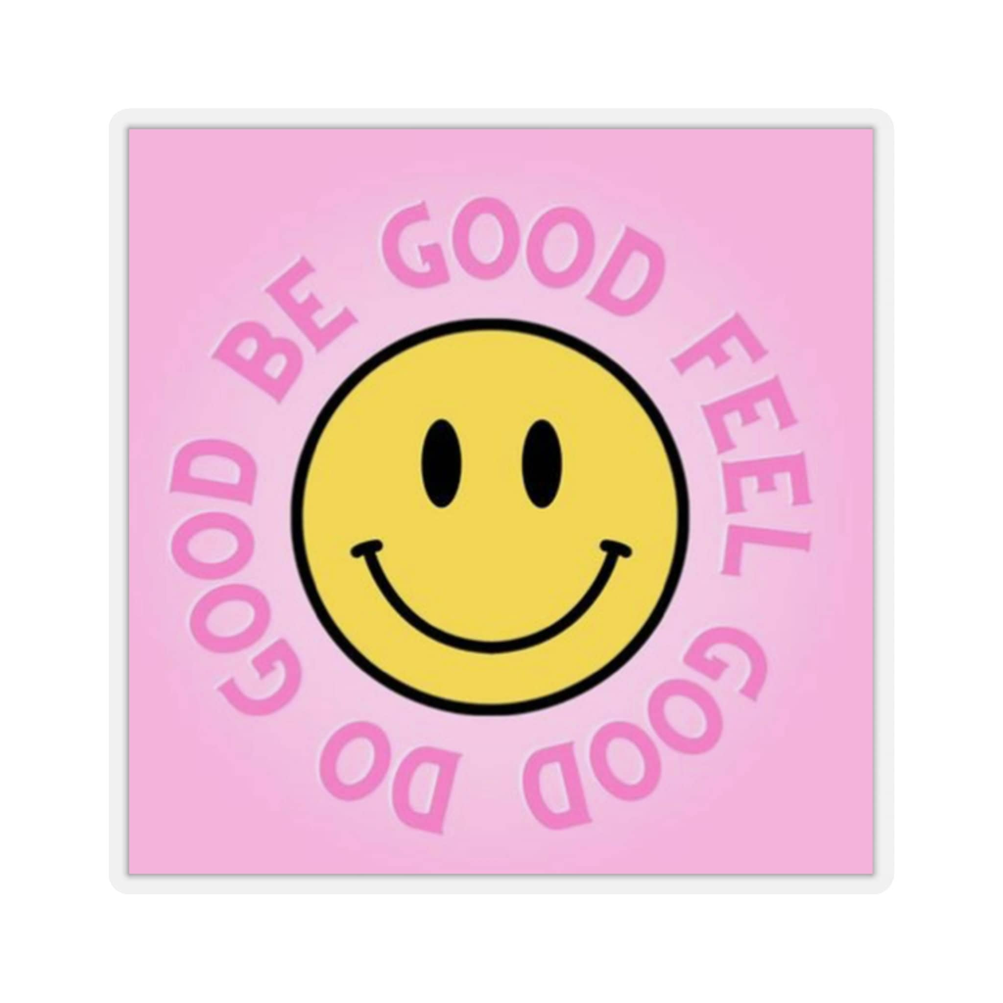 Preppy Pink Smiley Face Kiss-cut Stickers - Etsy