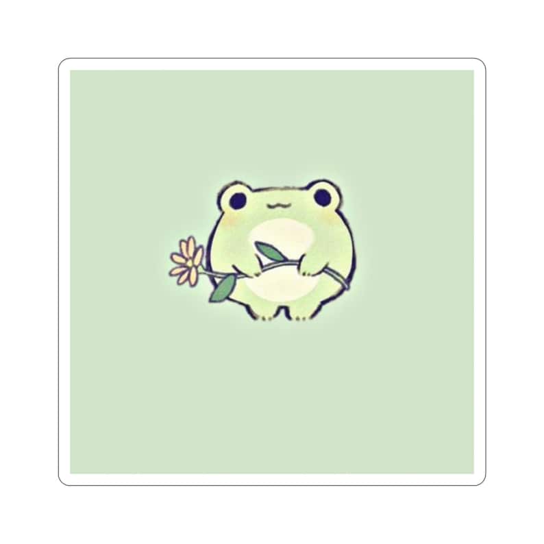 Cute, Preppy, Aesthetic Green Frog Kiss-cut Stickers - Etsy
