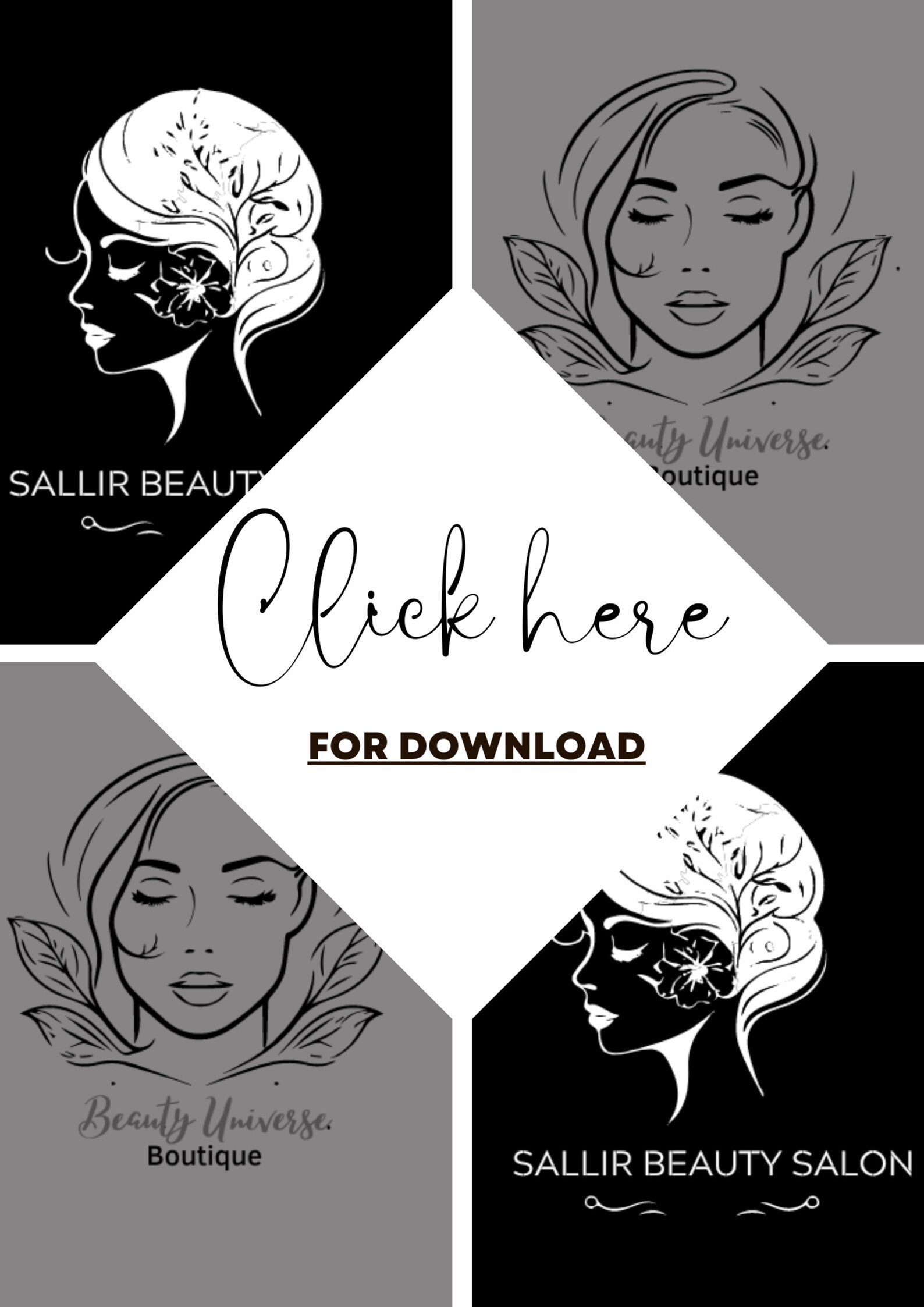 Fancy Beauty Logo Canva, Modern Logo for Beauty Industry, Beauty Logo ...