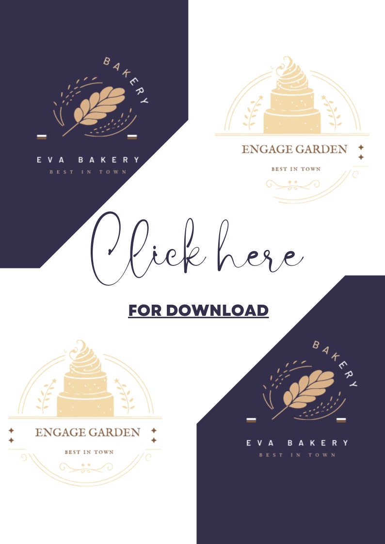 Bakery Logo, Bakery Logo Canva Template, Premade Logo, Editable Logo ...