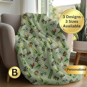 Personalized Cute Pickle Lover Blanket Birthday or Christmas Gift ...
