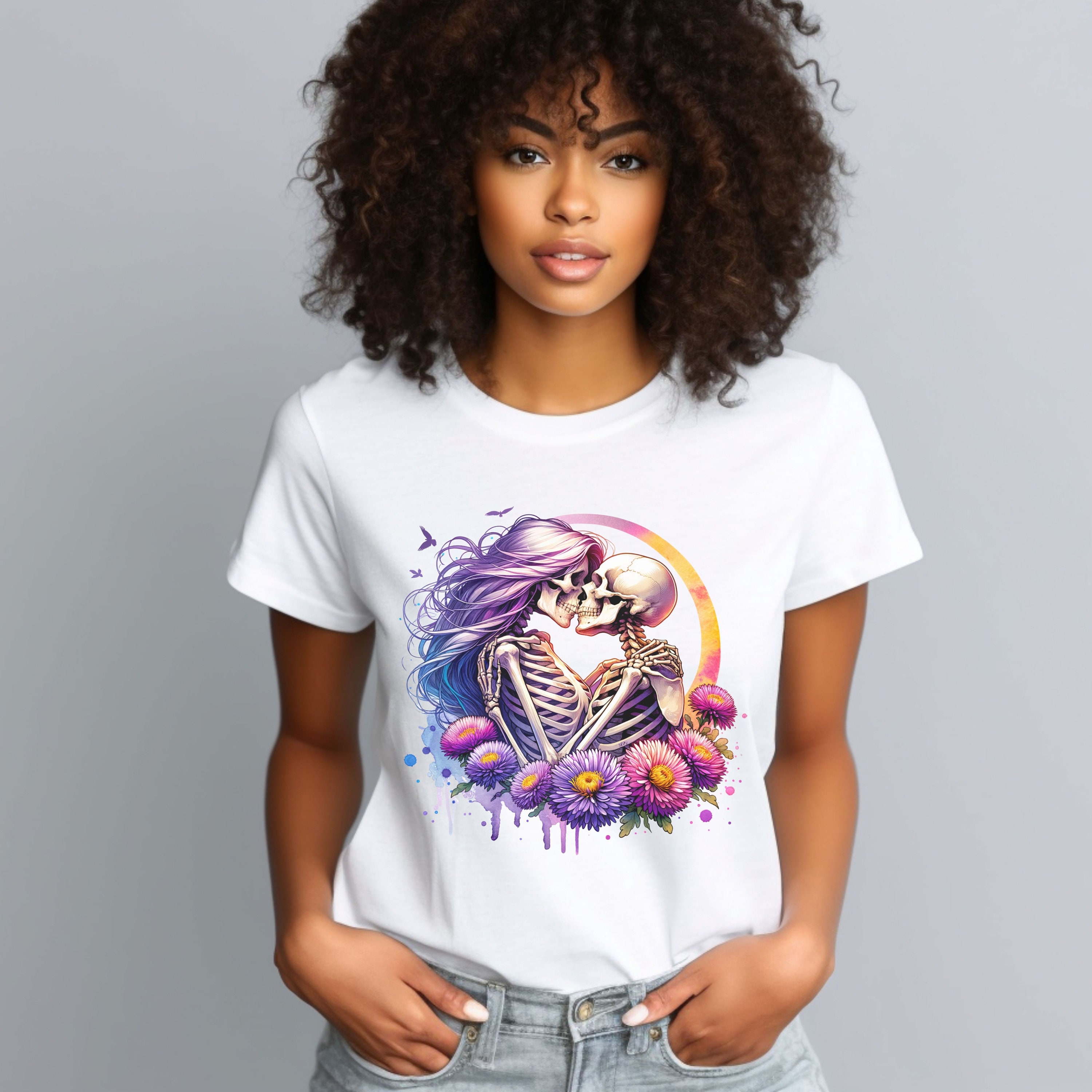 Romantic Embracing Skeletons Unisex Halloween or Anytime of the Year ...