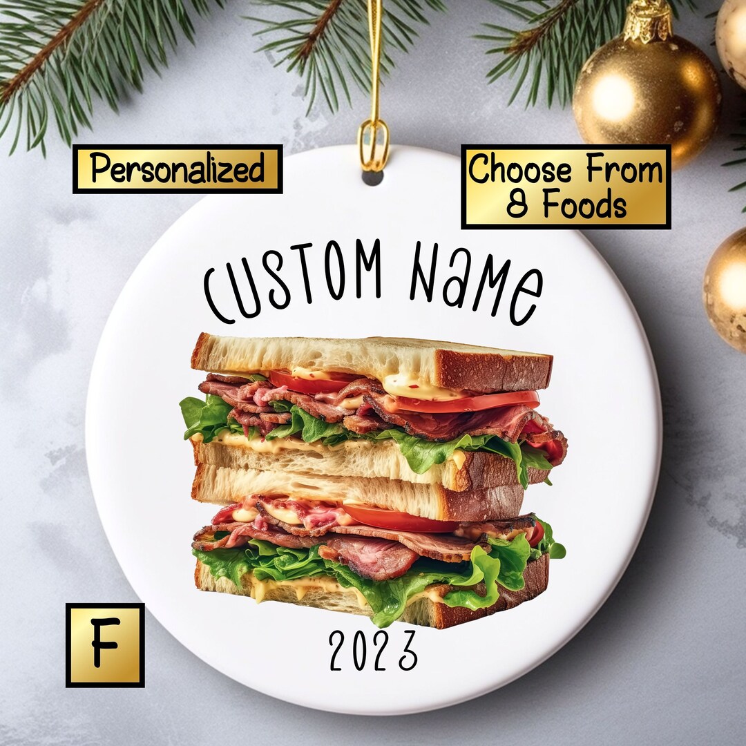 Personalized BLT Sandwich Ceramic Christmas Ornament Gift - Etsy