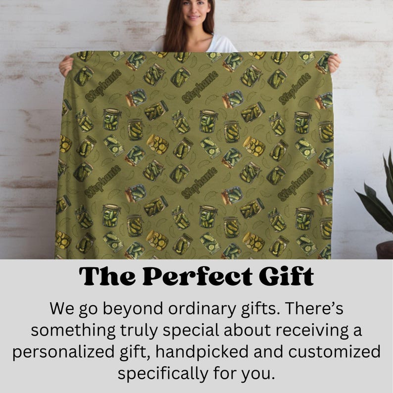 Personalized Cute Pickle Lover Blanket Birthday or Christmas Gift ...