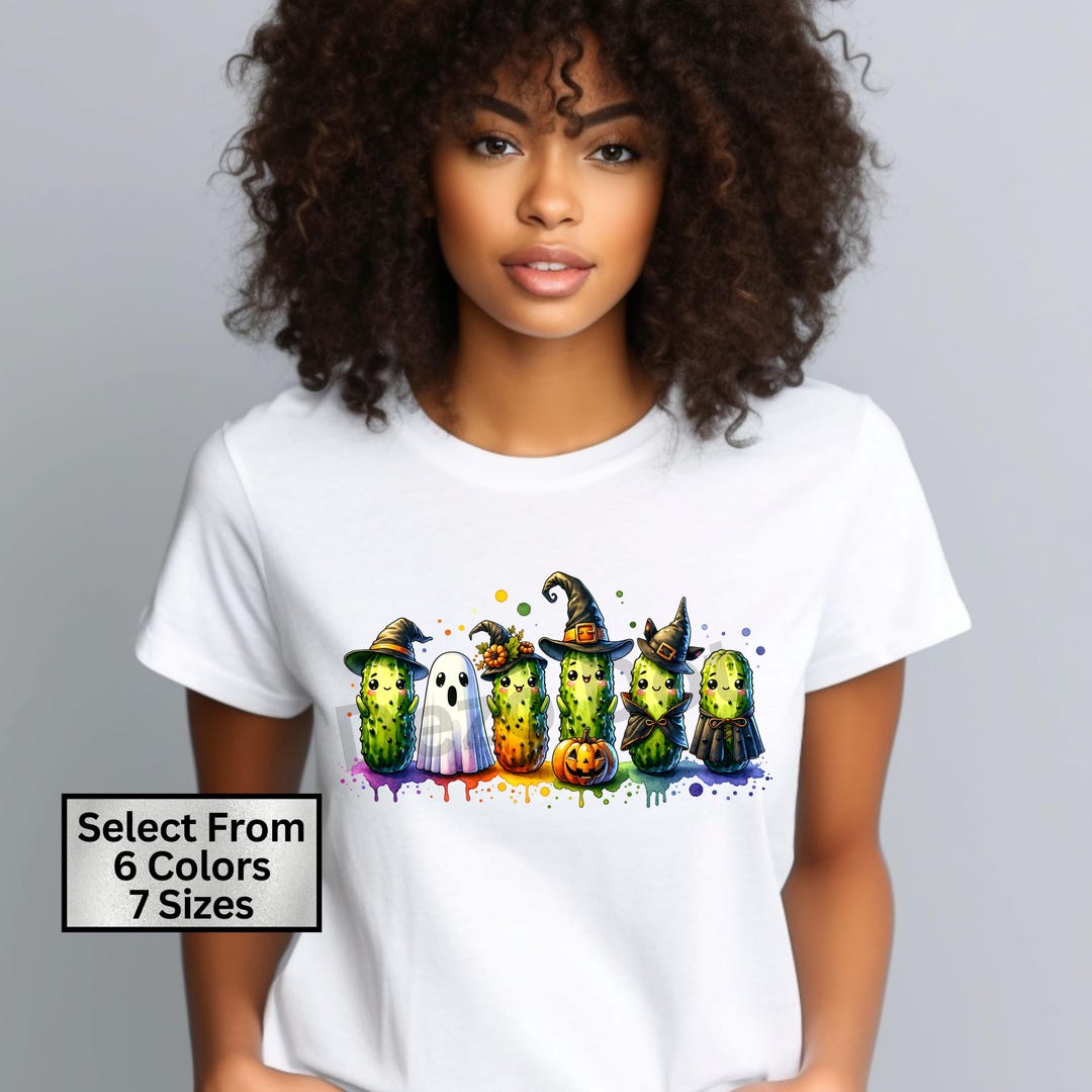 Cute Pickle Lover Halloween-themed Shirt Gift, Fall Cucumber T-shirt ...