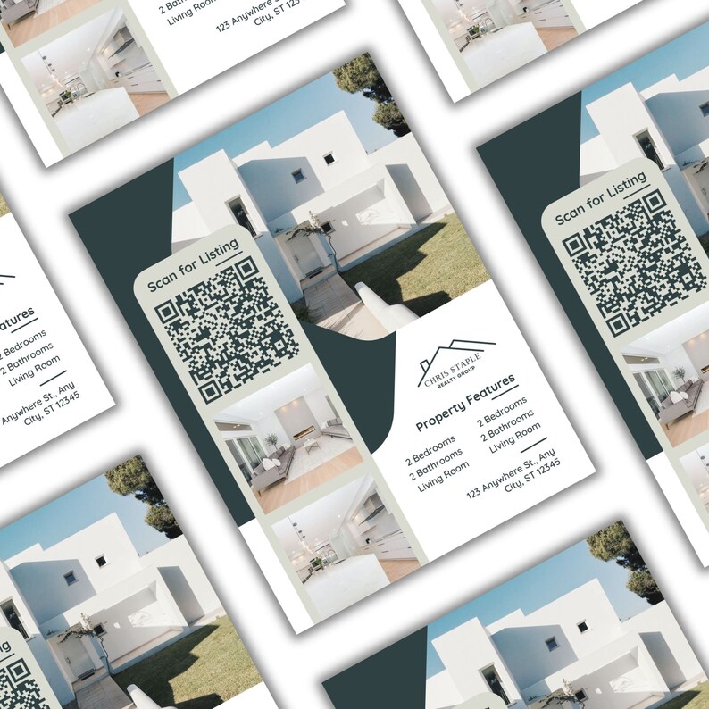 QR Code Sign Real Estate Realtor Template Open House - Etsy