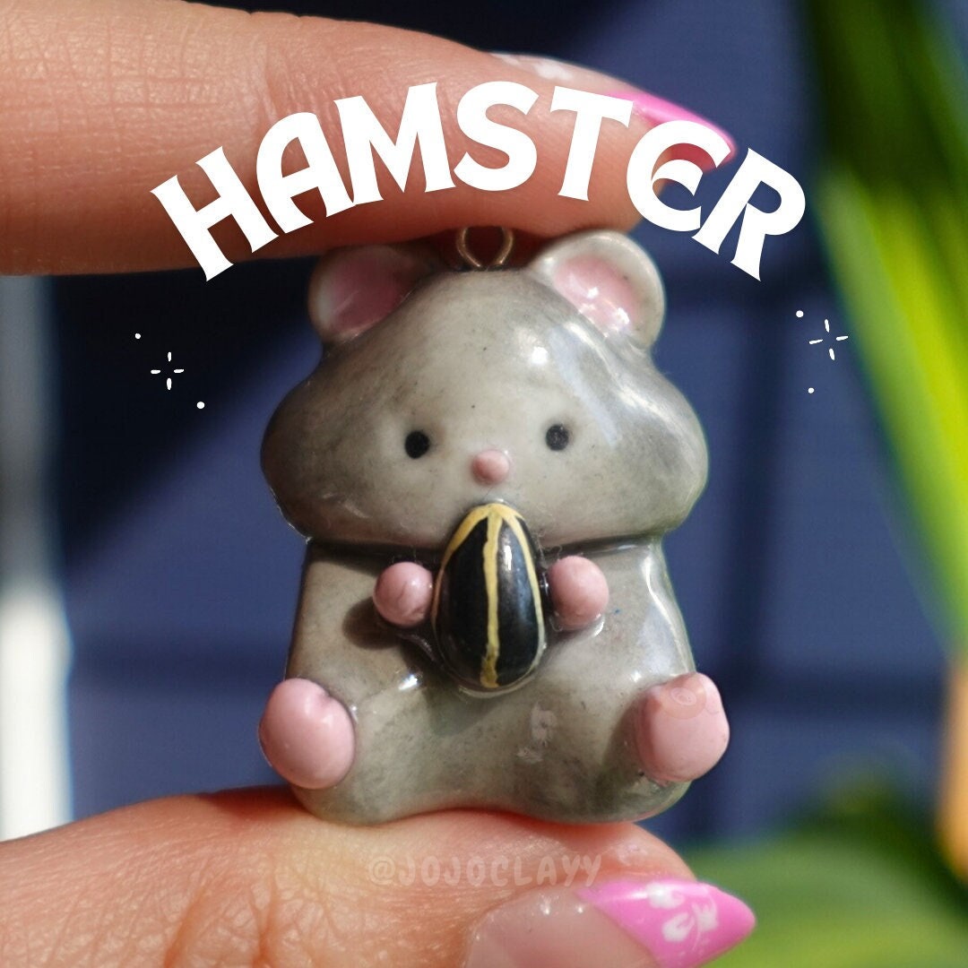 Handmade Polymer Clay Cute Hamster Keychain - Pet Lover Gift - Etsy