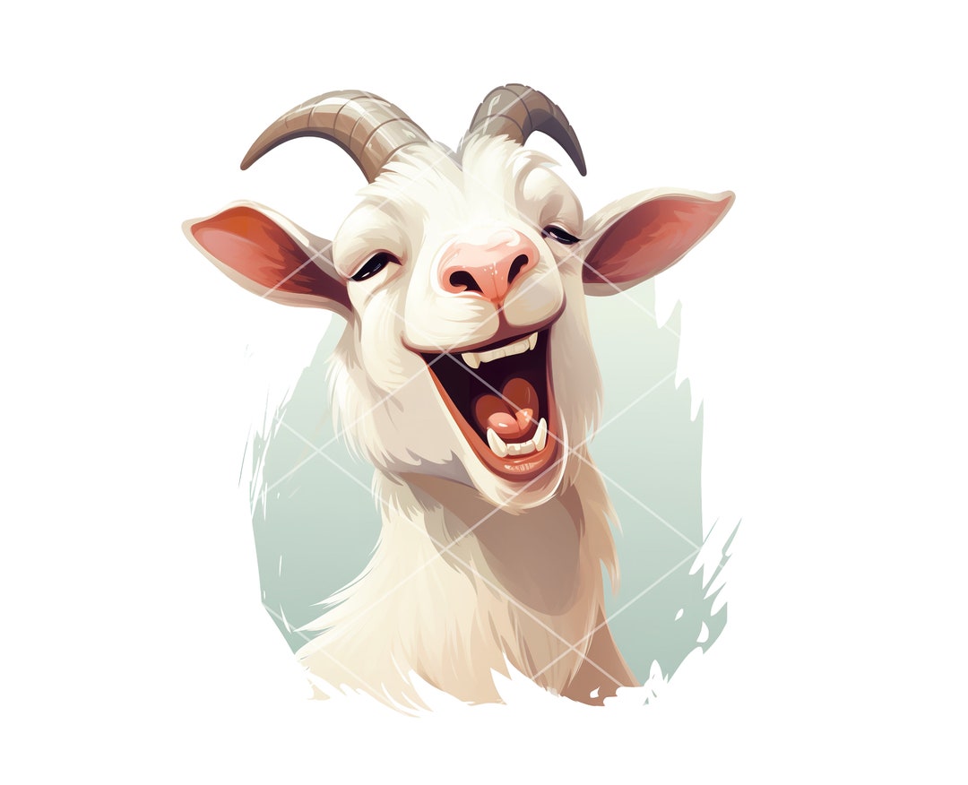 Funny Goat Head Png Sublimation Designs #02, Goat Head Png, Goat ...