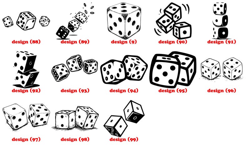Dice Graphic Laser Engrave Files: SVG, PNG, PDF (commercial Use) - Etsy