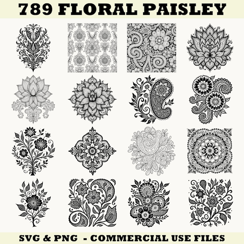 Paisley Svg File - Etsy