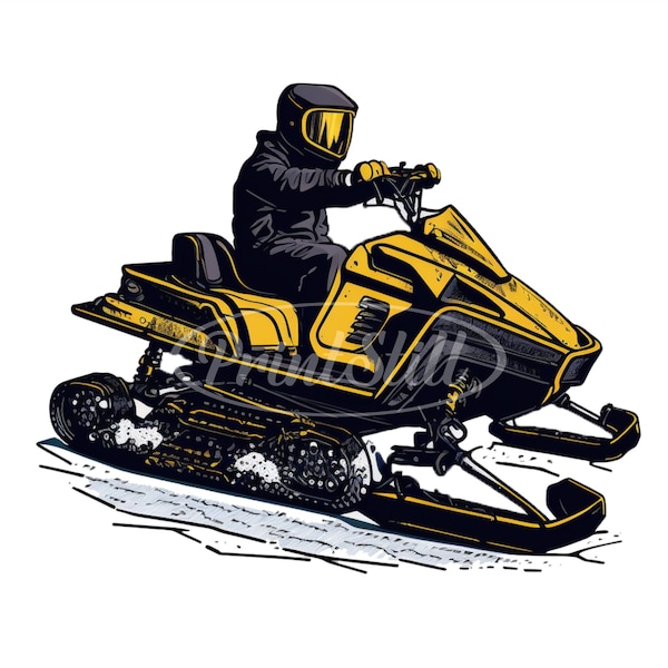 Snowmobile Clipart - Etsy