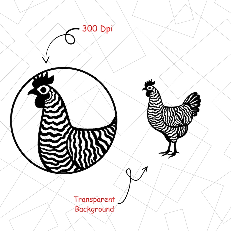 Chicken Breed Laser Engrave Files: SVG, PNG, PDF (commercial Use ...