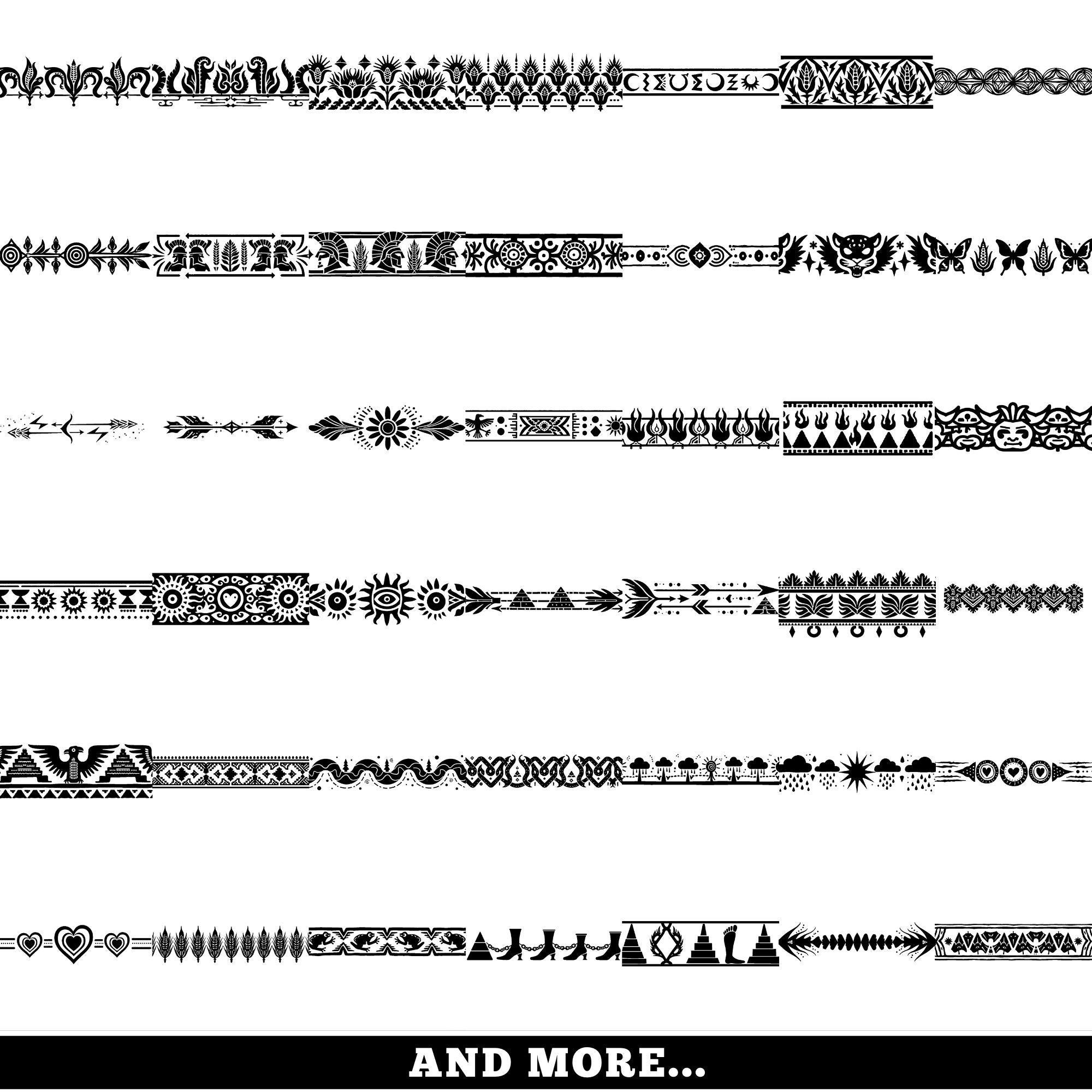 Aztec Icon Border SVG Bundle: Cricut Cut Files (commercial Use) - Etsy