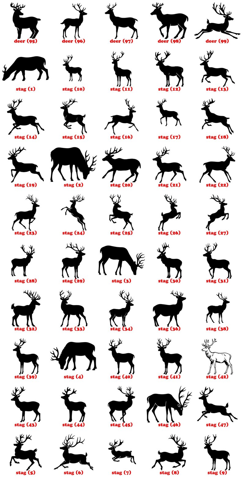 Deer Antler Silhouette Laser Engrave Files, Coaster Design (SVG, PNG ...