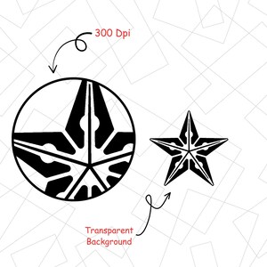 Star Shape Graphics Bundle: SVG, PNG, PDF Files (commercial Use ...