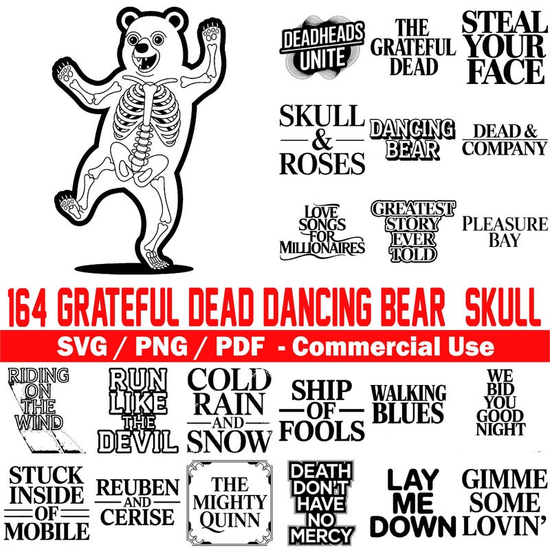 Grateful Dead Svg - Etsy