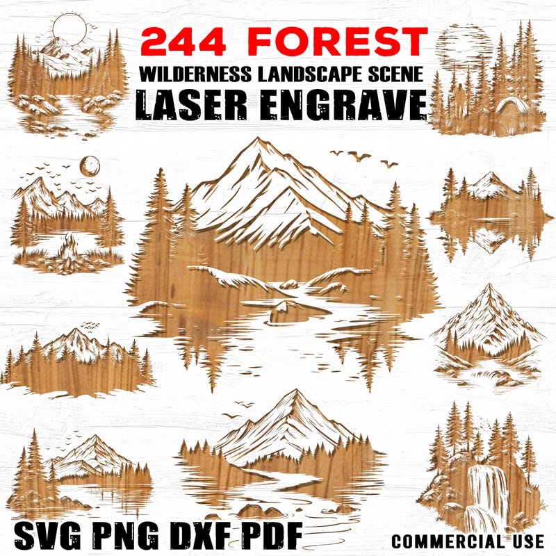 Forest Landscape Svg - Etsy