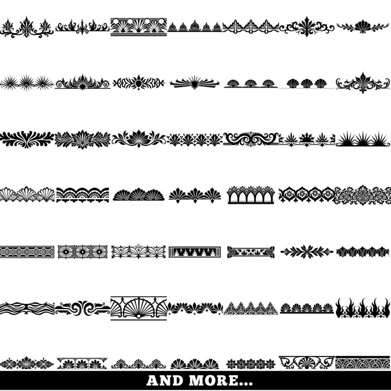 Art Deco Laser Engrave Borders: SVG, PNG, PDF Coaster Files (commercial ...