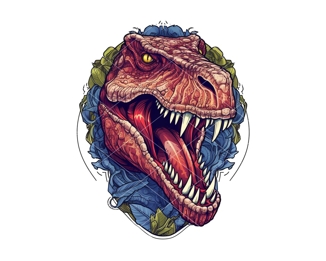 Dinosaur Png Sublimation Designs Floral Trex Png, T-rex Sublimations ...