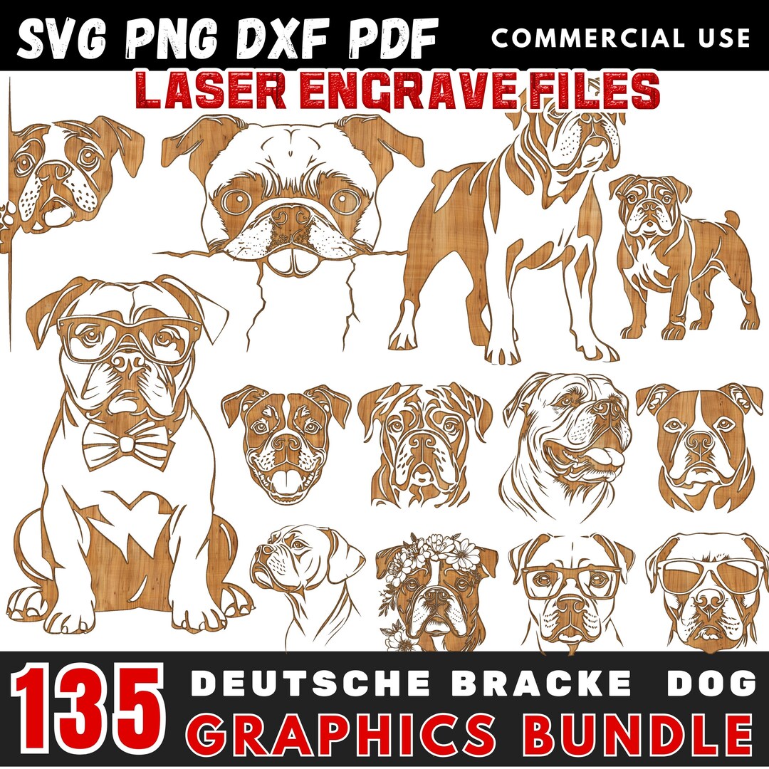Laser Engraving Files English Bulldog Dog Bundle Graphics Bundles Svg ...