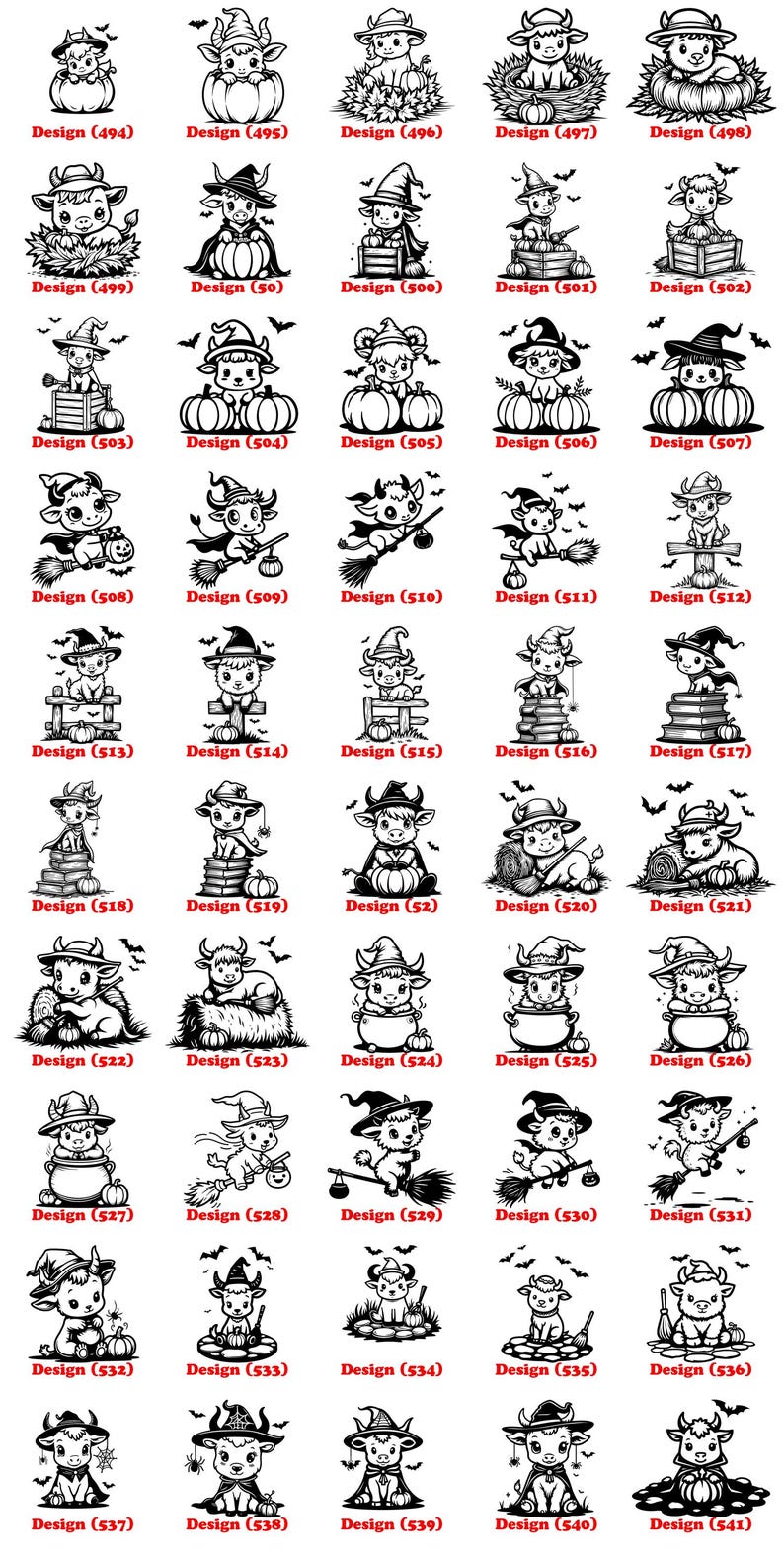 Highland Cow Halloween Graphics, Laser Cut Files (SVG, PNG, PDF) - Etsy