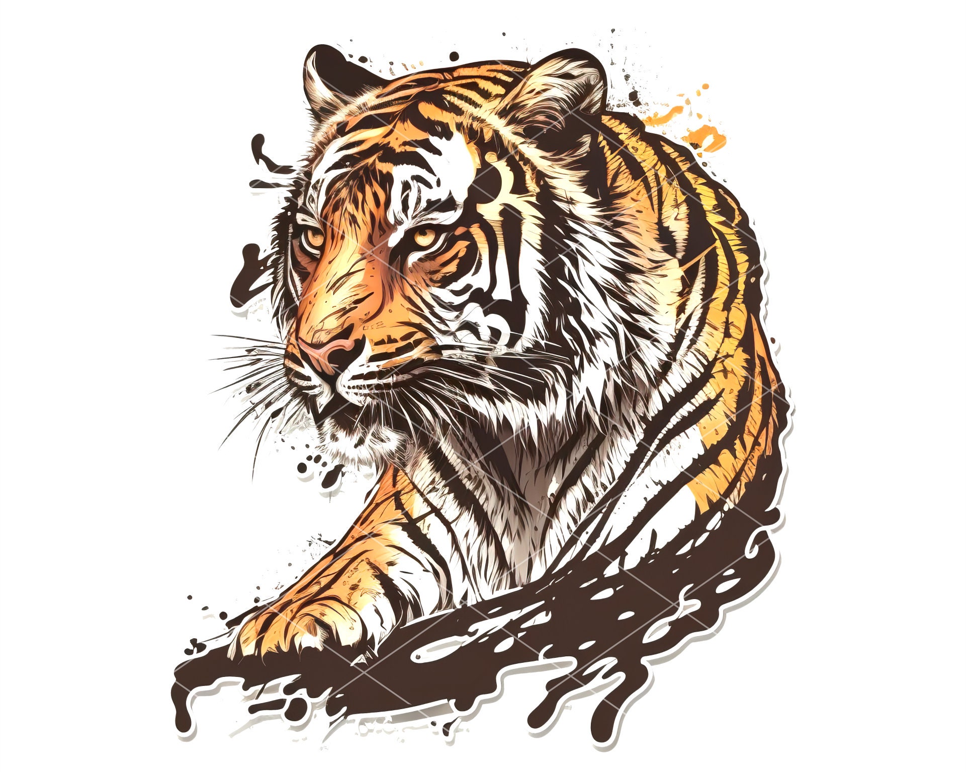 Tigers Png Sublimation Designs 14, Tiger Clipart, Tigers Sublimations ...