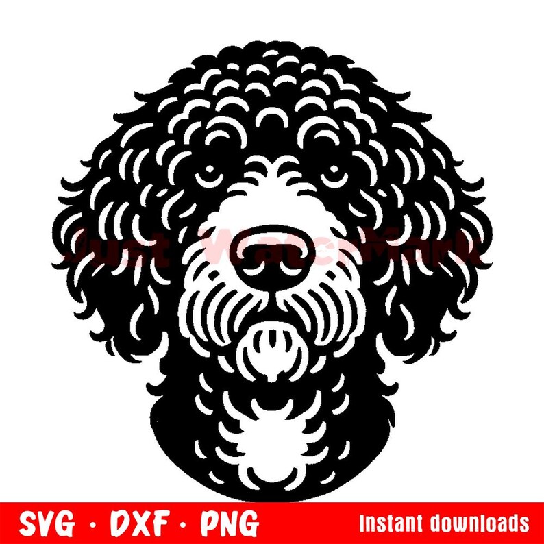 Barbet Dog Head Face Pet Lover Svg, Dxf, Png Files Cuttable Design ...