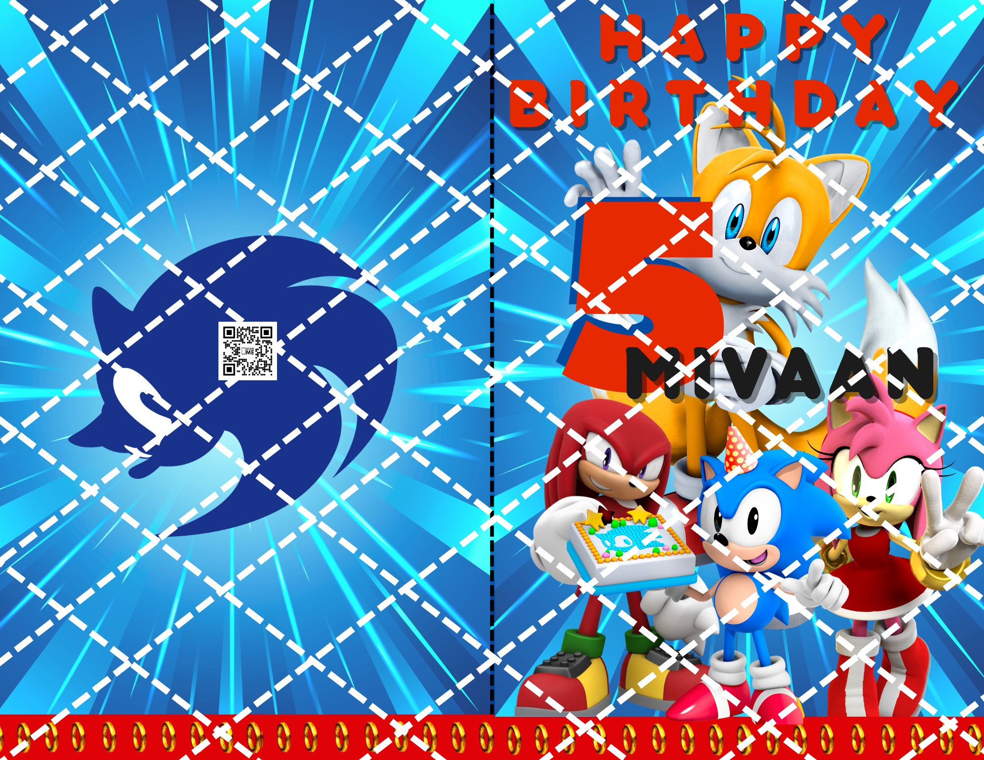 Sonic the Hedgehog Personalised Birthday Activity Book for Kids. Themed ...