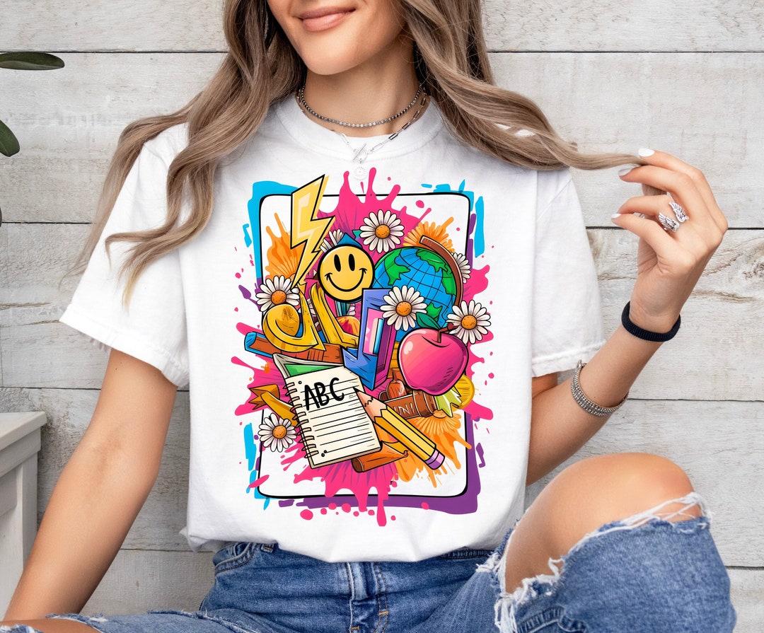 Back to School Shirt Png, ABCD Png,teachers, Students, Funny Teacher ...