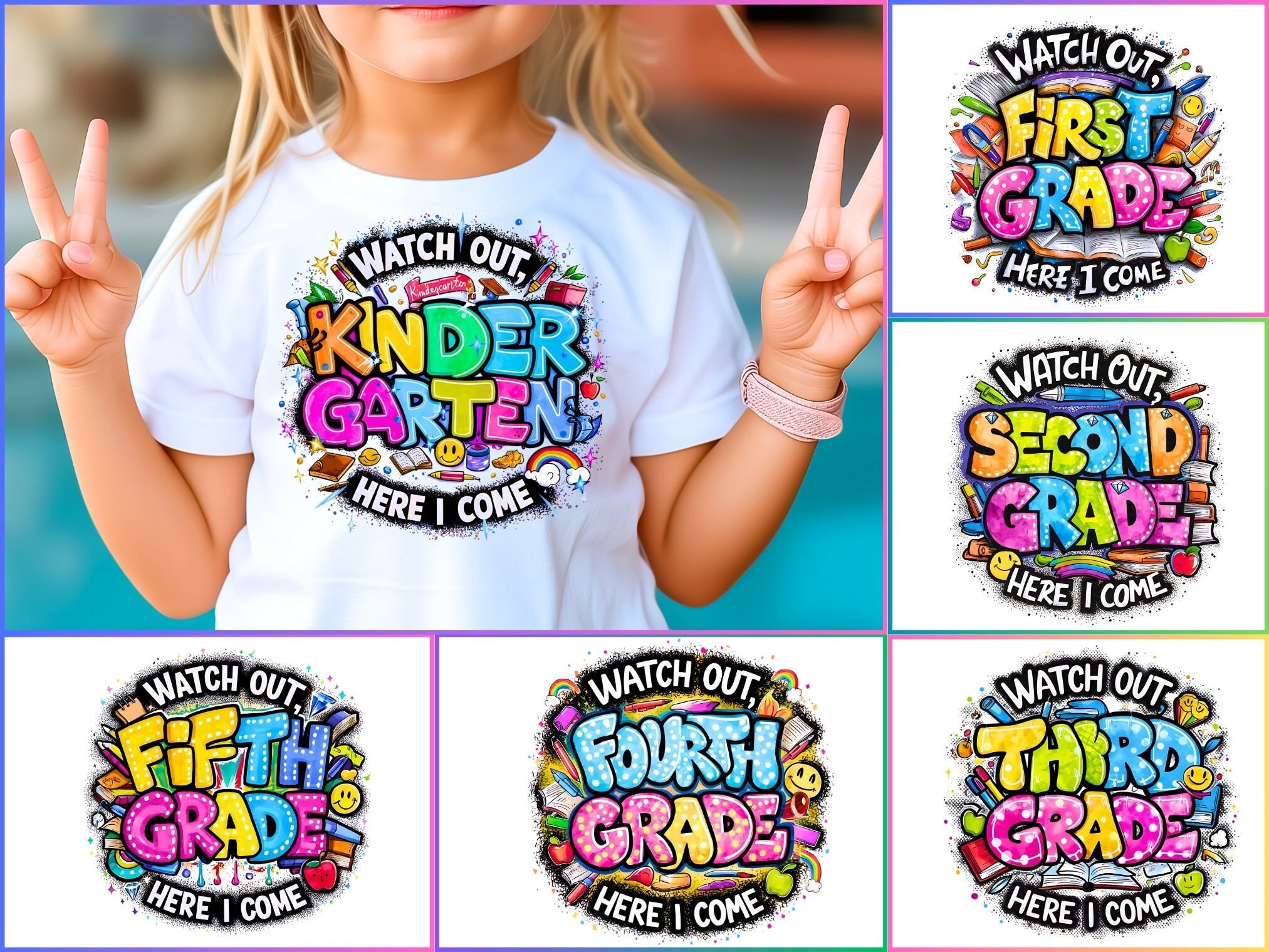 Back to School PNG, Level Grade Bundle, Kindergarten, School Grade ...
