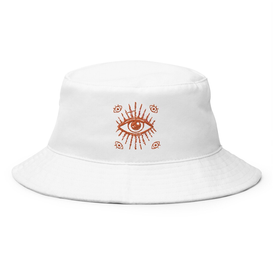 Embroidered Psychedelic Eyes Bucket Hat Men and Women Hat - Etsy