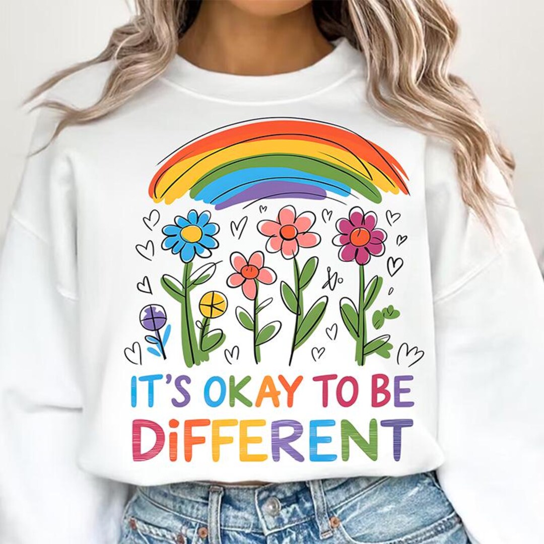 It's Okay to Be Different PNG, Autism Awareness Floral Design ...