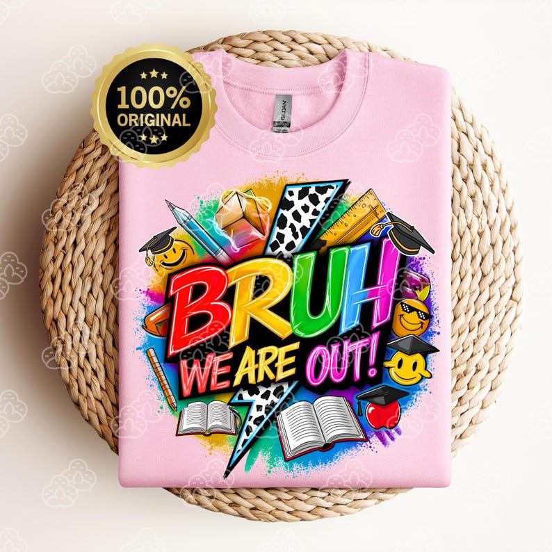 Bruh We Are Out PNG, Retro Last Day of School Design (digital Download ...
