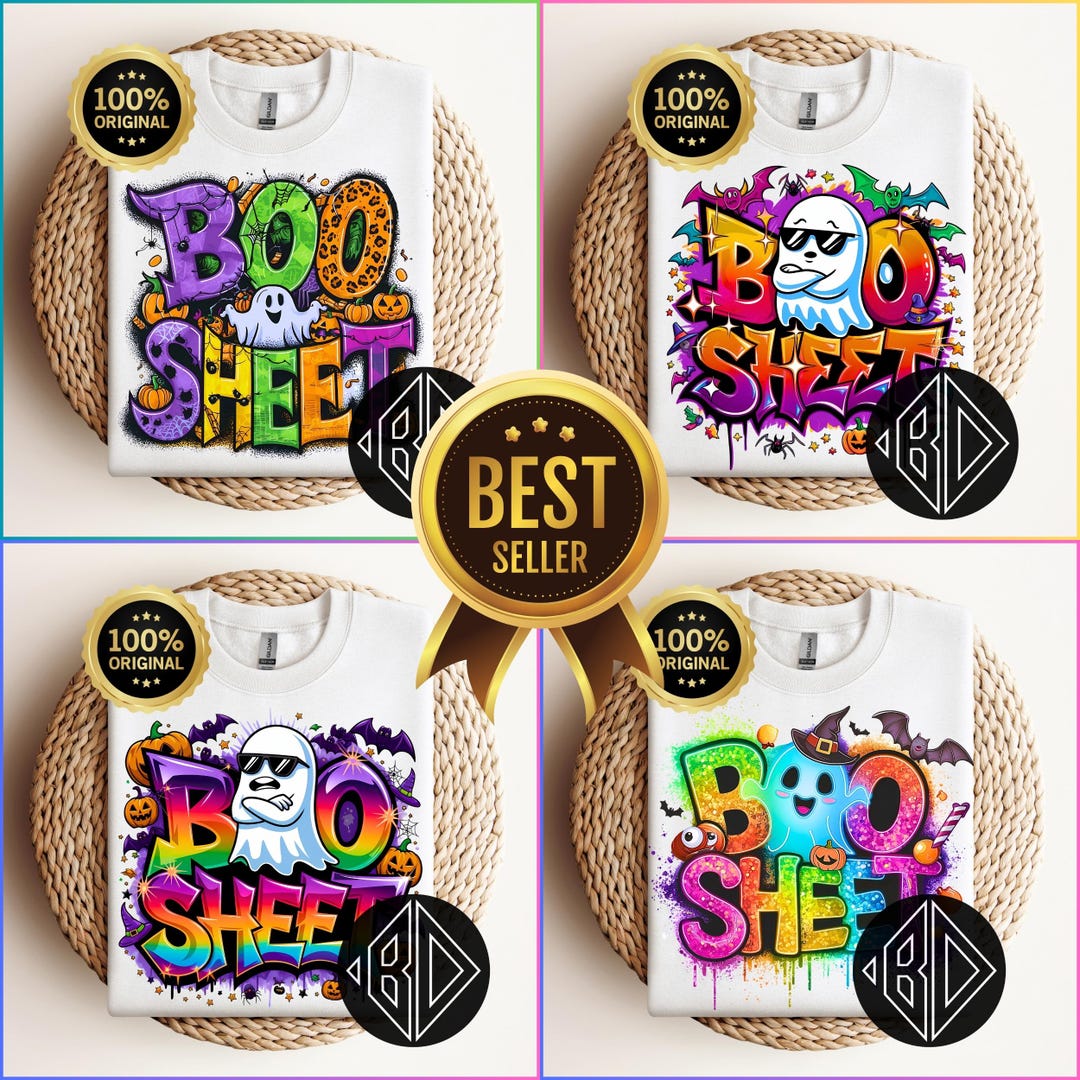 Boo Sheet Halloween Bundle Png , Best Seller Retro Halloween Bundle PNG ...