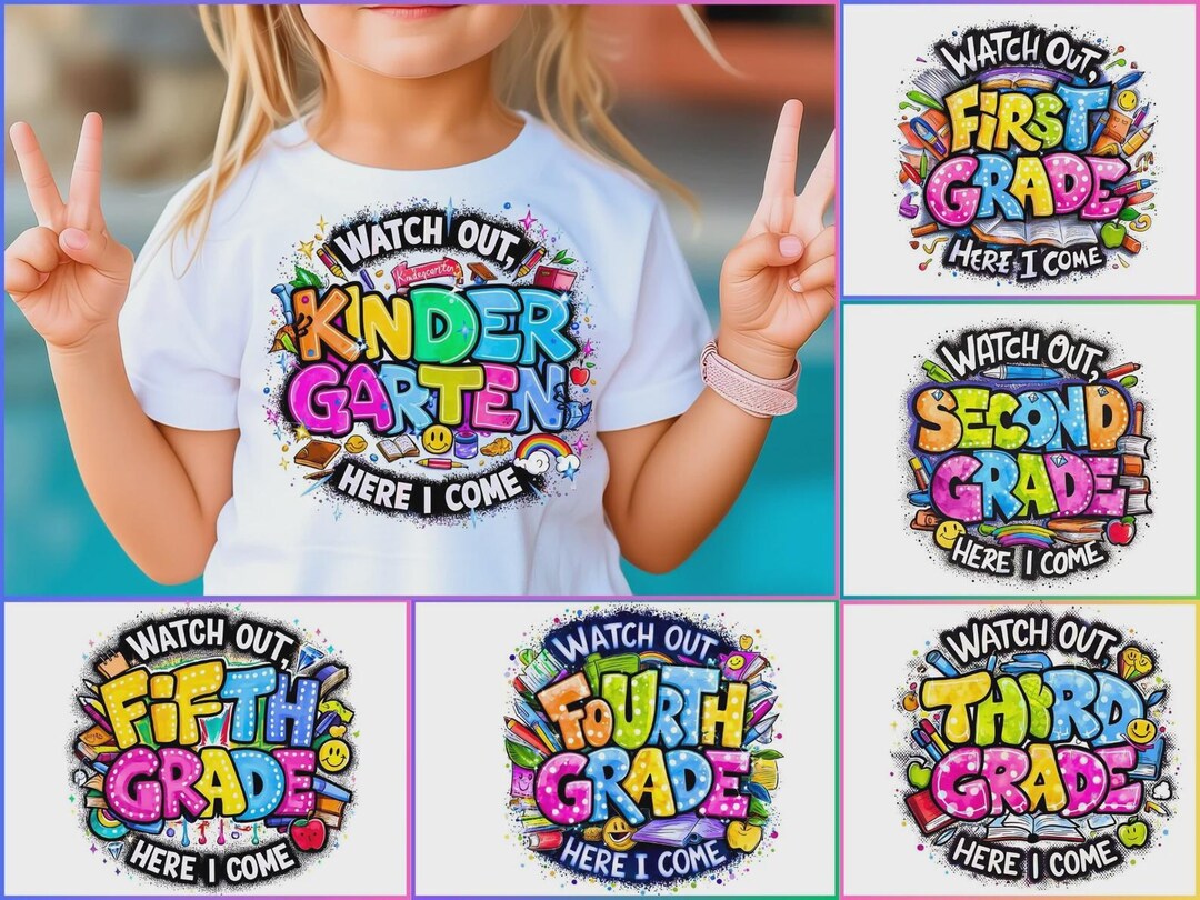 Back to School PNG, Watch Out Grade Bundle, Kindergarten, School Grade ...